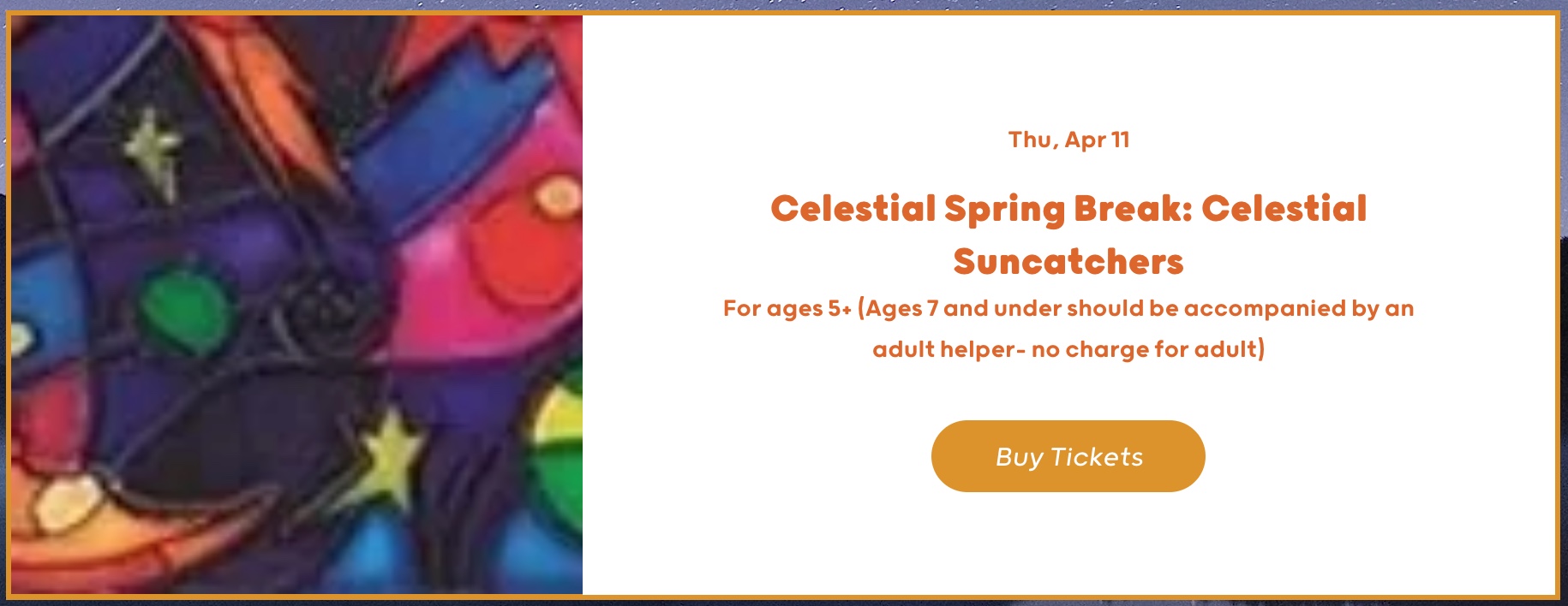 Celestial Spring Break: Celestial Suncatchers | Saranac Lake, Adirondacks, New York
